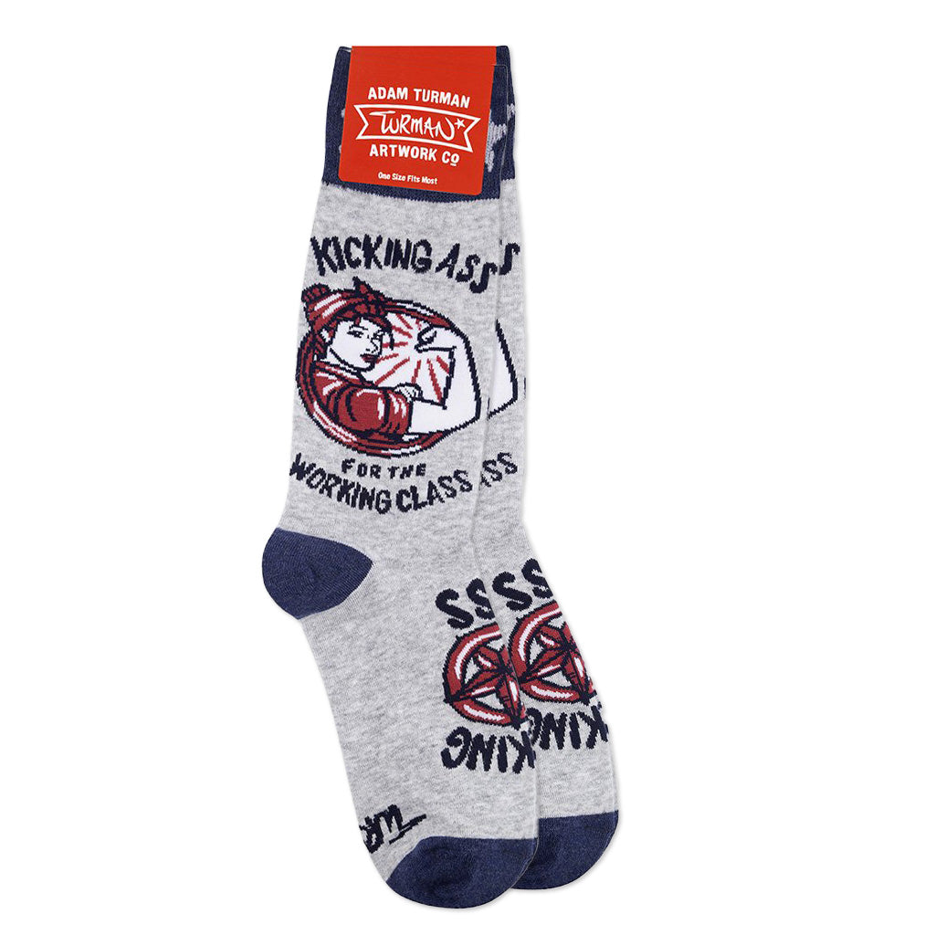 Kicking Ass For The Working Class Socks – Turman Merch Co