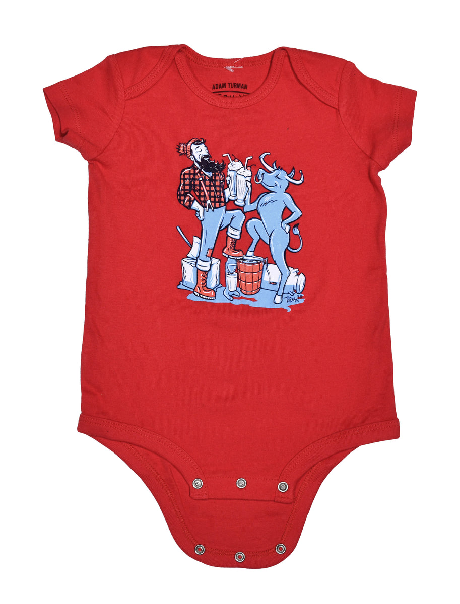 Paul & Babe Cheers! Milkshake Onesie Red – Turman Merch Co